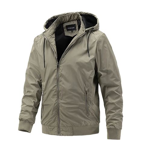 Men Spring Autumn Detachable Hooded Jacket Casual Sports Thin Cotton Coat