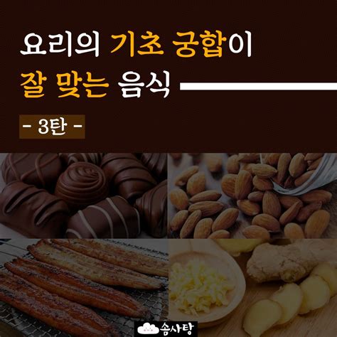 솜사탕 솜사탕 요리의 기초 궁합이 잘 맞는 음식 3탄 요리 요리궁합 음식 음식궁합