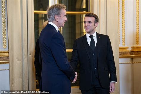 Emmanuel Macron Presents Bernard Arnault The Worlds Richest Man With