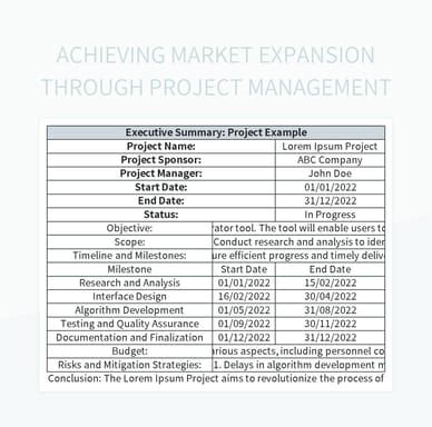Free Market Expansion Templates For Google Sheets And Microsoft Excel