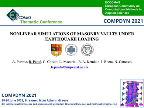 Pdf Nonlinear Simulations Of Masonry Vaults Under Earthquake Loading