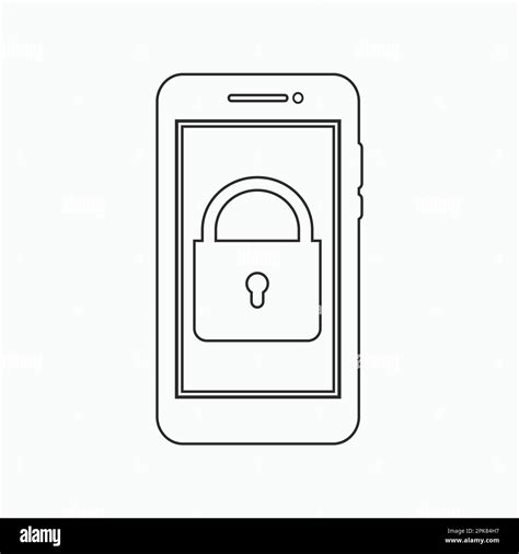 Computer Security Icon Line Style Vector Eps Stock Vector Image And Art