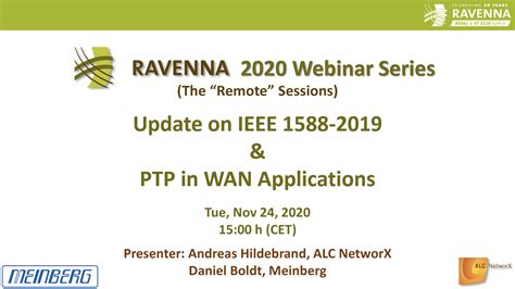 Ptp In Wan Applications And Update On Ptp V21 Ravenna Network