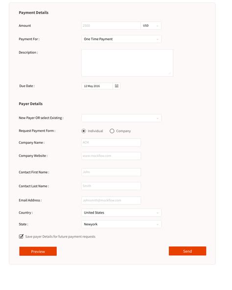 Free Wireframe Template For Payment Form 1