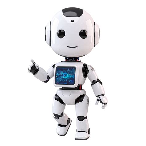 站立姿勢的白色可愛機器人 机器人 人工智能機器人 3d 機器人png去背圖片素材免費下載，免摳圖設計圖案下載 Pngtree