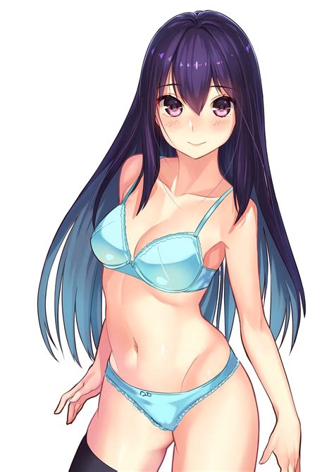 Wallpaper Illustration Long Hair Anime Girls Purple Hair Cartoon