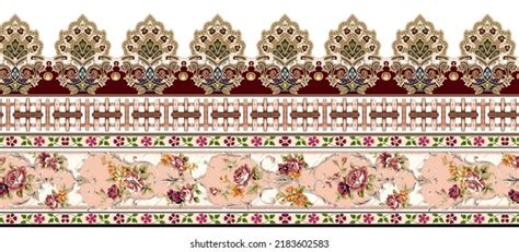 Digital Boder Desing Floral Boder Colorful Stock Illustration 2183602583 Shutterstock