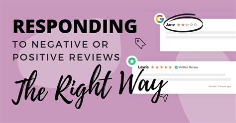 How To Respond To Positive And Negative Reviews With Examples