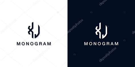 Leaf Style Initial Letter XJ Monogram Logo Este Logotipo Incorpora Con Dos Letras Creativas En