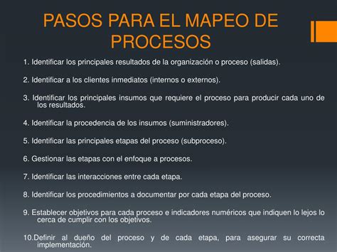 PPT Administración de la calidad Mapeo del proceso Células de