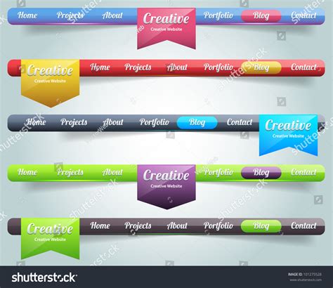 Modern Web Elements Vector Header Navigation Stock Vector Royalty Free Shutterstock
