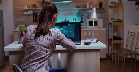 Woman Scrolling Programming Security Hacking Code Data Stock Video