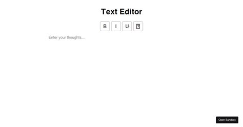 React Tiptap Text Editor Codesandbox