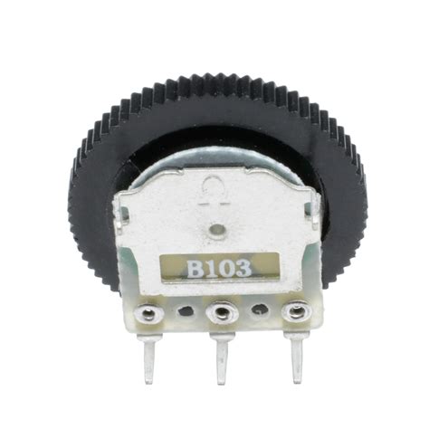 10pcs B103 10k Ohm 3 Pin Single Linear Dial Wheel Potentiometer 16mm X