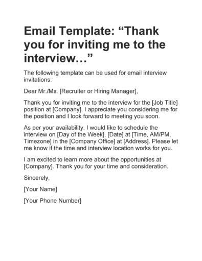 38 Professional Interview Acceptance Emails Smart Tips ᐅ TemplateLab