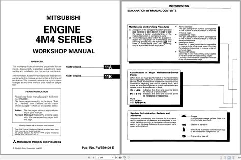 Mitsubishi 4M4 Series Engine Workshop Manual PDF
