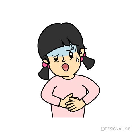 気分が悪い女の子イラストのフリー素材｜イラストイメージ