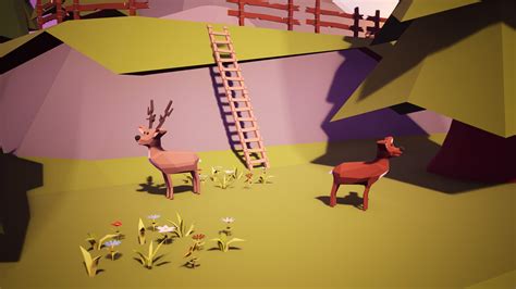在道具创建的3d low poly nature 虚幻引擎商城