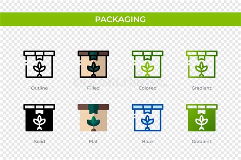 Packaging Icon In Different Style Packaging Vector Icons Designed In Outline Solid Colored