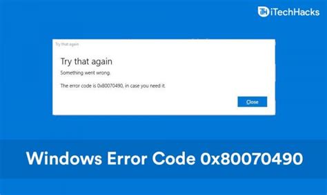 7 ways to fix error code 0x80070490 for windows update