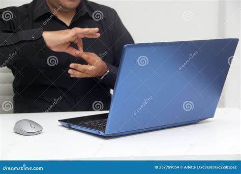 Latino Adult Man Speaks Mexican Sign Language With A Deaf Person