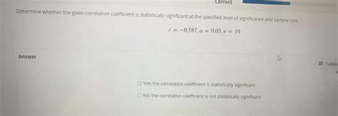 Solved Correct Determine Whether The Given Correlation