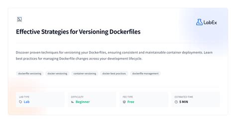 Dockerfile 버전 관리 효과적인 전략 Labex
