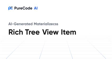 build great materializecss rich tree view item components faster using