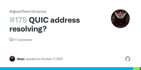 Quic Address Resolving · Issue 175 · Adguardteamdnsproxy · Github