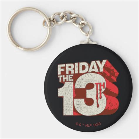 Friday The 13th Bleeding Stacked 3d Logo Keychain Zazzle