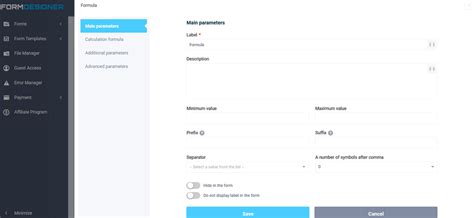 Formula Formdesigned Knowledge Base