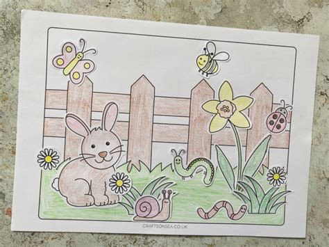 Spring Cut And Paste Craft Free Printable Crafts On Sea
