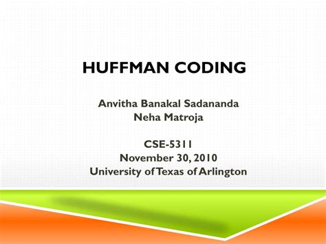 ppt huffman coding powerpoint presentation free download id 4004609