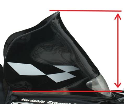 PowerMadd Snowmobile Windshield Height Measurement