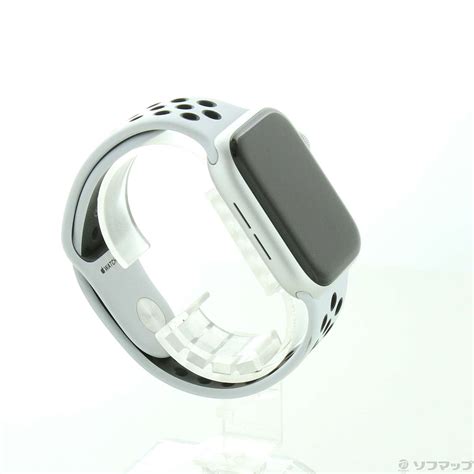 【中古】apple Watch Series 6 Nike Gps 44mm シルバーアルミニウムケース ピュアプラチナム／ブラックnike