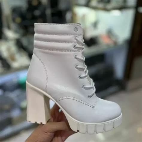 خرید و قیمت نیم بوت پاشنه بلند زنانه دخترانه پوتین کفش چکمه زمستانی