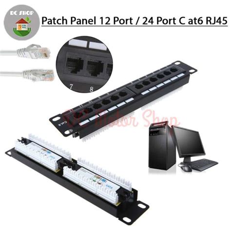 Promo Patch Panel 12 Port Cat6 12port Rj45 Networking Wall Mount Rack
