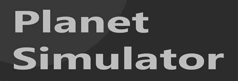 Planet Simulator By Maxim Maeder