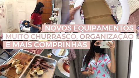 COMPREI UMA RING LIGHT E MICROFONE PIJAMA DE RICA CHURRASCO E