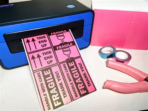 Print Your Own Fragile Label Stickers Thermal Printer Etsy