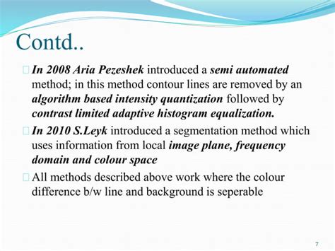 Linear Feature Extraction From Topographic Maps Using Energy Density And Shear Transform Ppt