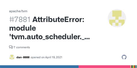 Attributeerror Module Tvm Auto Scheduler Ffi Api Has No Attribute