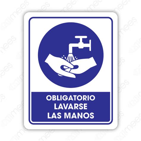 Sob 035 Señalamiento Obligatorio Lavarse Las Manos Mees Señalización