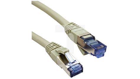 Patchcord S FTP Kat 6A PiMF Kabel Sieciowy LAN 2x RJ45 Linka PoE Szary