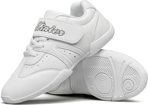 Baxinier Girls White Cheerleading Shoes Lightweight