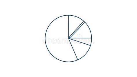 Analyzing Business Growth With Pie Chart Displaying Market Share Data Stock Illustration