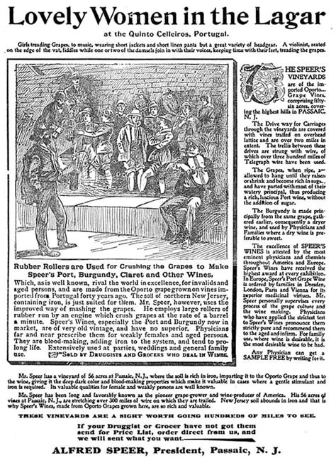 Alfred Speer And His Raised Sidewalk And Standard Wine Bitters Peachridge Glass