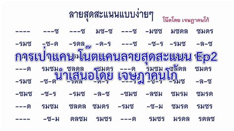 การเป่าแคน โน๊ตแคนลายสุดสะแนน โดยเจษฎาคนโก้ Ep2 Youtube