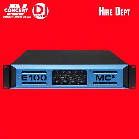 Mc² E100 Hire Melbourne Touring Power Amplifier Concert Av