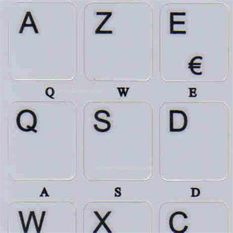 FRENCH AZERTY KEYBOARD STICKERS GREY Online Welcome Com